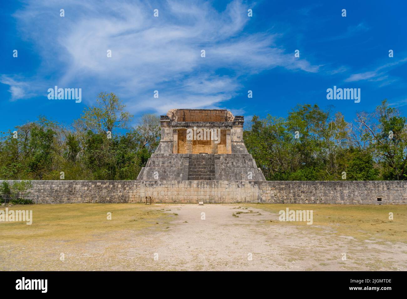 Temple of the Bearded Man at the end of Great Ball Court for playing ...