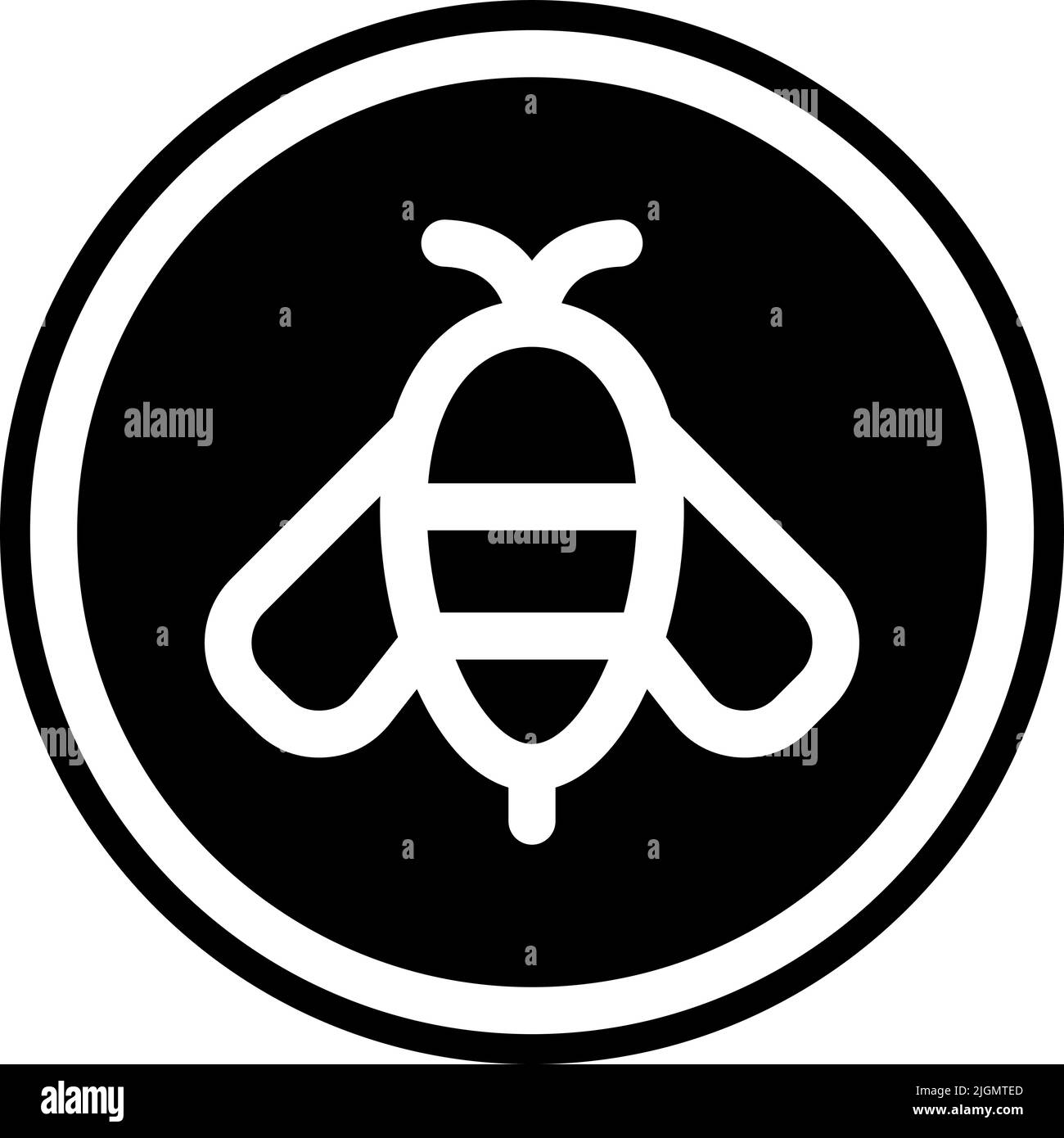 Bee spring flower line Stock Vector Images - Alamy