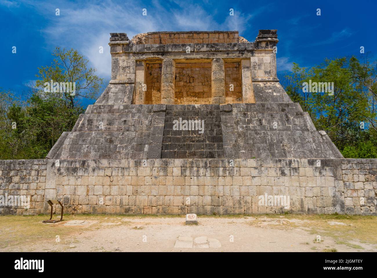 Temple of the Bearded Man at the end of Great Ball Court for playing ...
