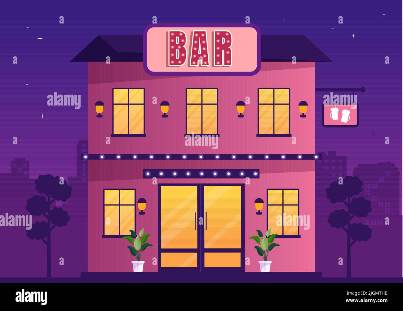 Pub exterior view Stock Vector Images - Alamy