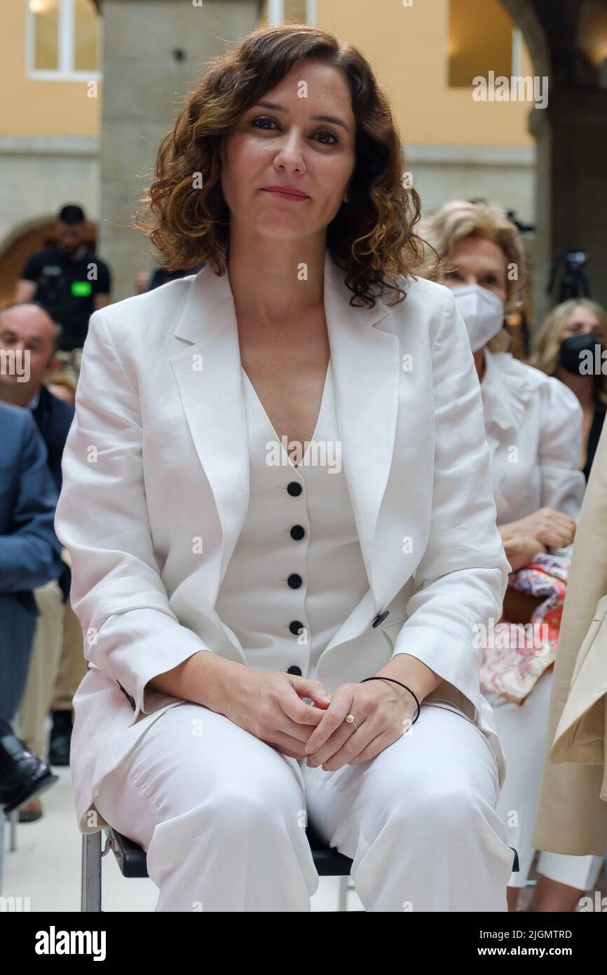 The president of the Community of Madrid, Isabel Diaz Ayuso, during the ...