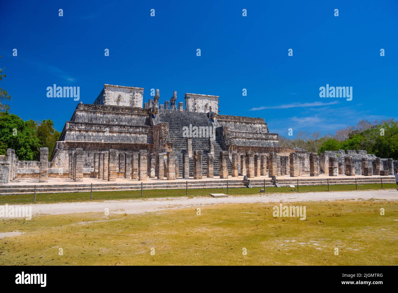 Temple of the Warriors in Chichen Itza, Quintana Roo, Mexico. Mayan ...