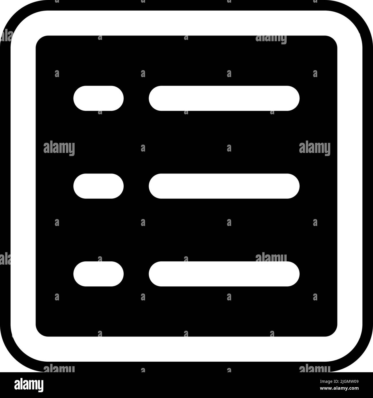 List icon Black and White Stock Photos & Images - Alamy