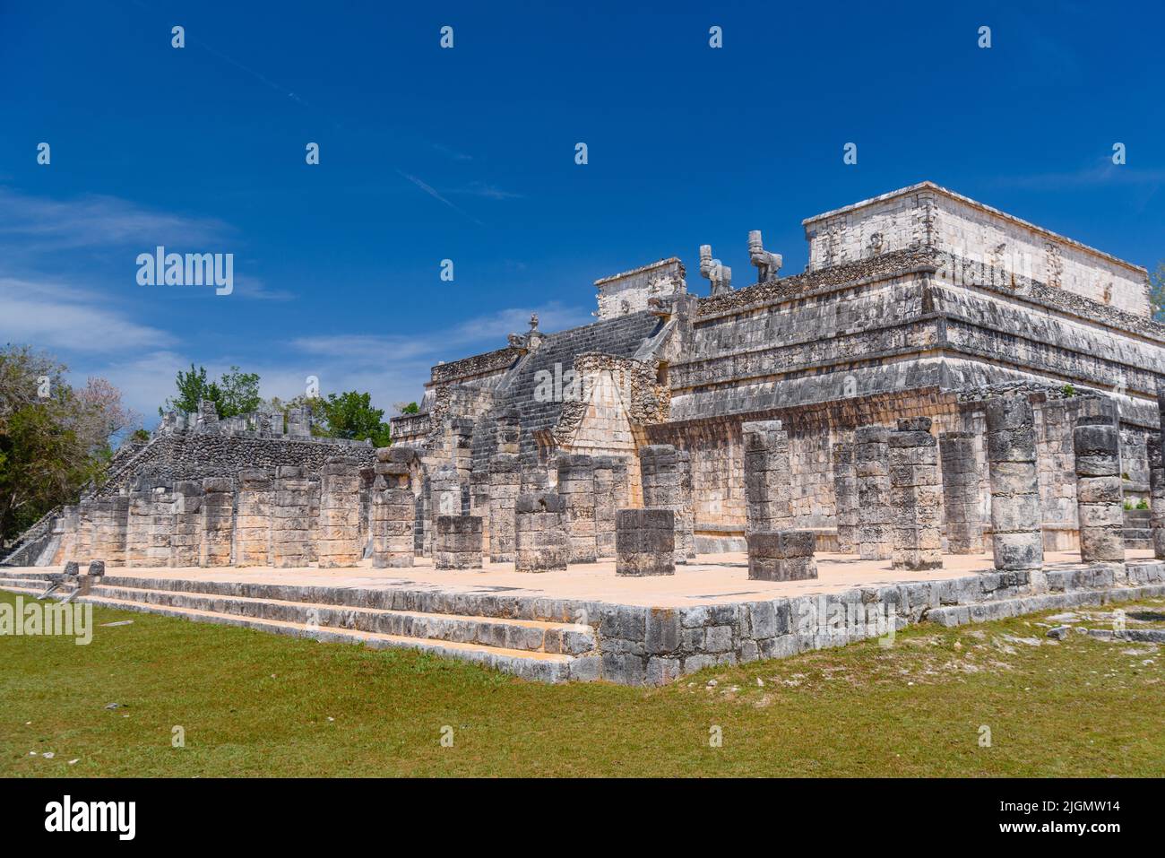 Temple of the Warriors in Chichen Itza, Quintana Roo, Mexico. Mayan ...