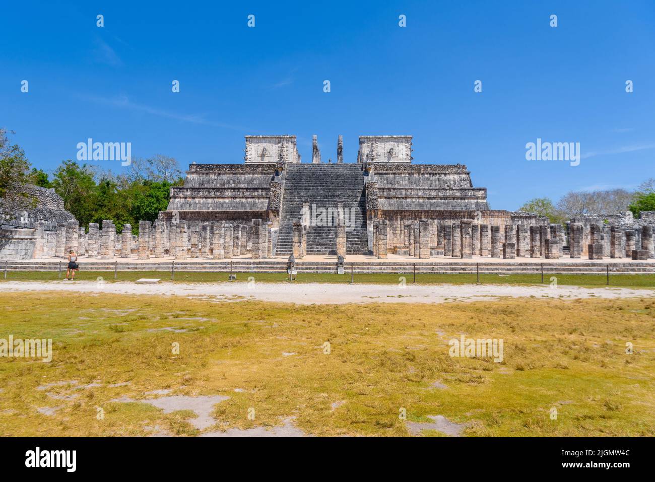 Temple of the Warriors in Chichen Itza, Quintana Roo, Mexico. Mayan ...