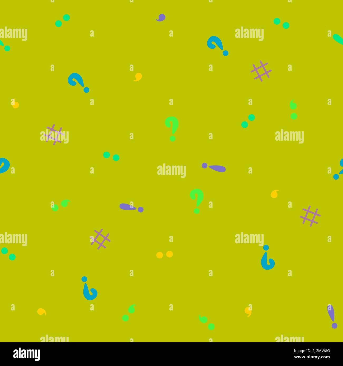 Punctuation marks seamless school pattern for kids and students for ...