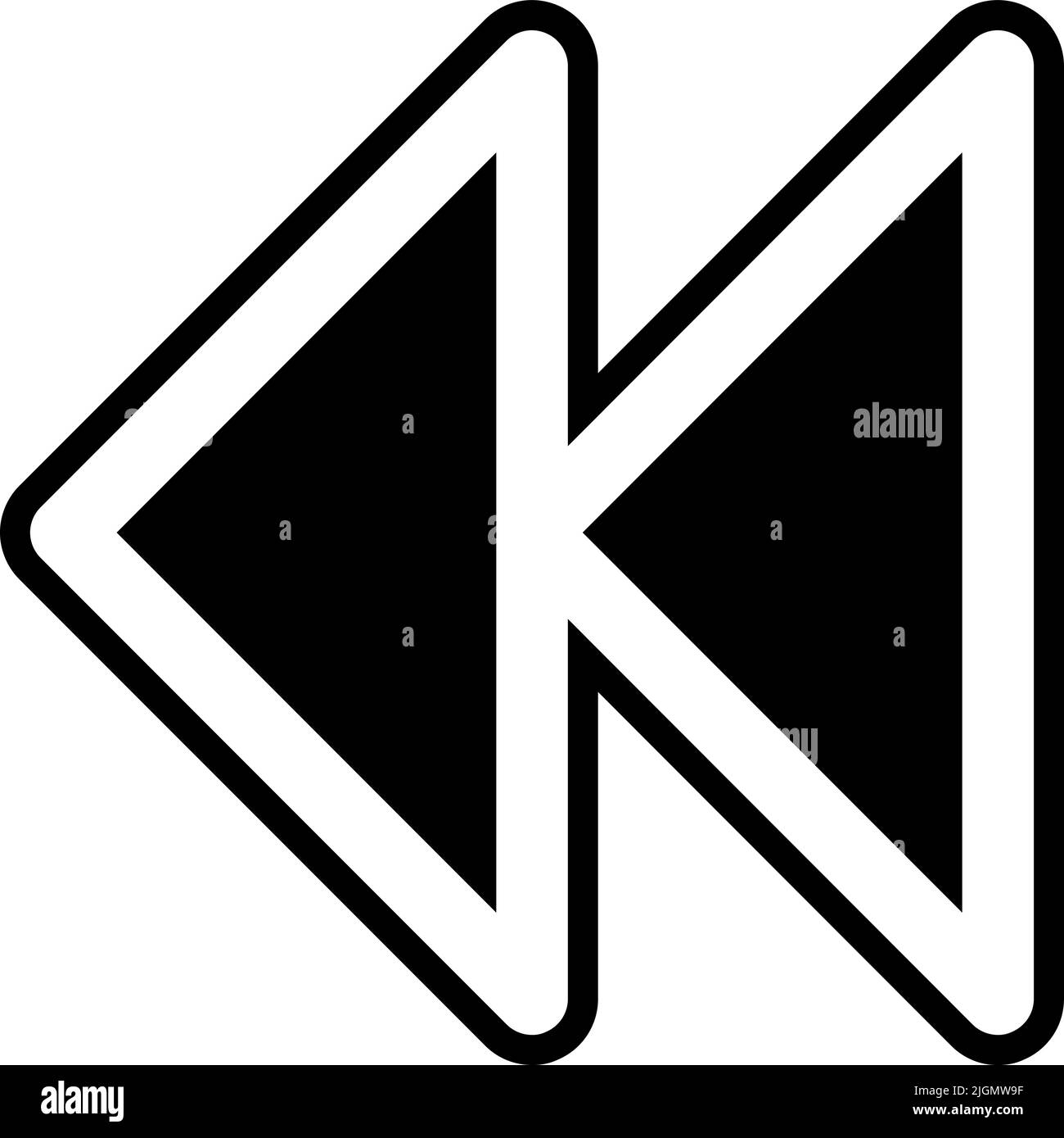 Ui rewind icon Stock Vector Image & Art - Alamy