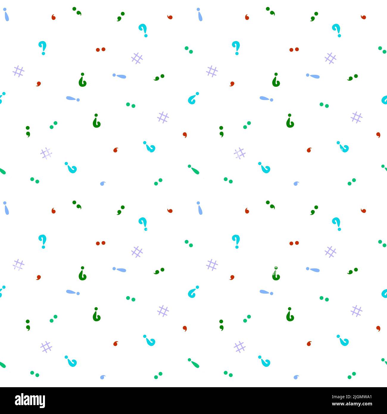 Punctuation marks seamless school pattern for kids and students for ...