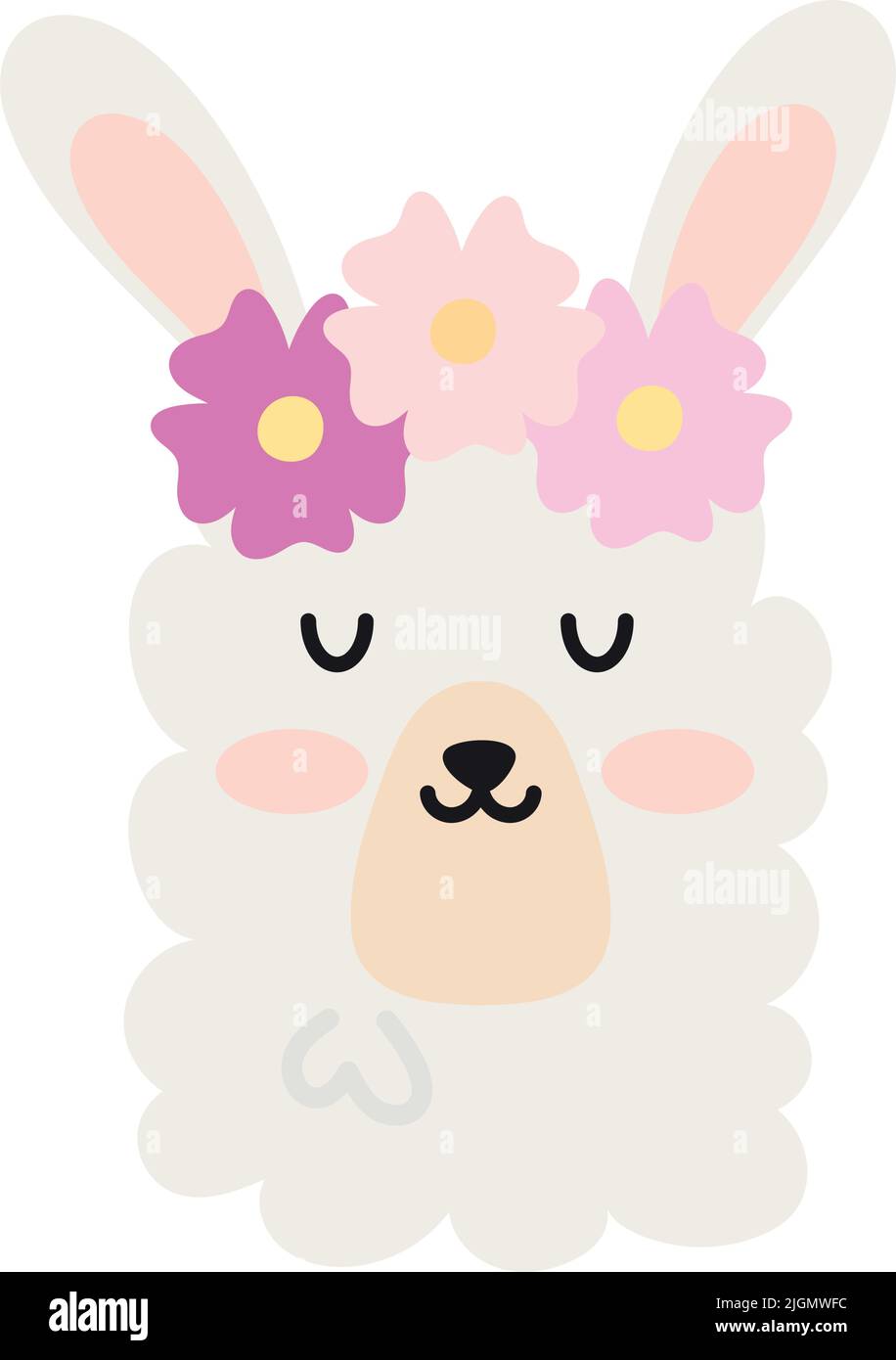 happy llama face Stock Vector Image & Art - Alamy