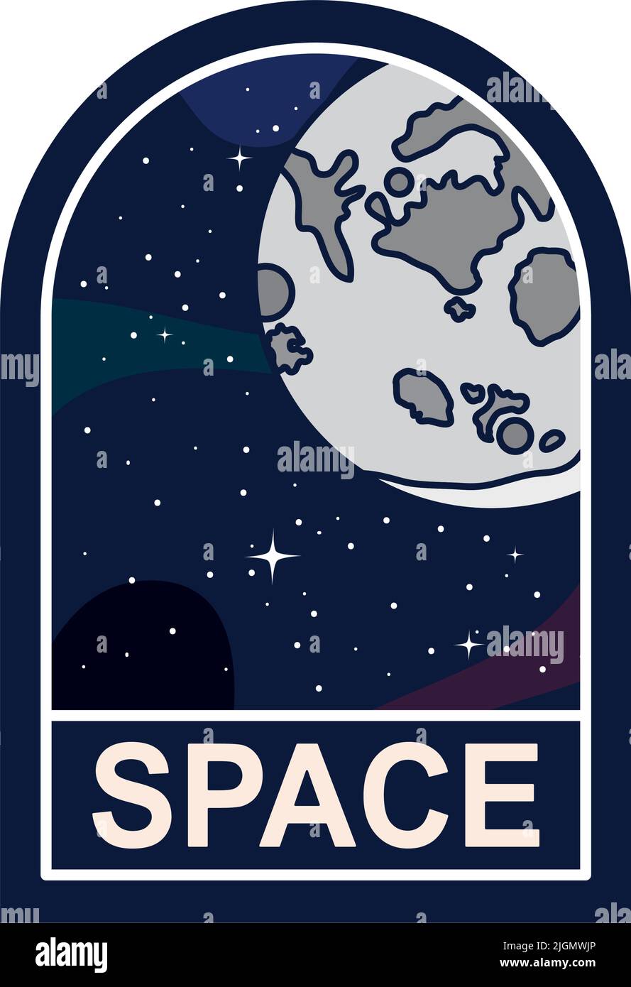 space emblem illustration Stock Vector Image & Art - Alamy