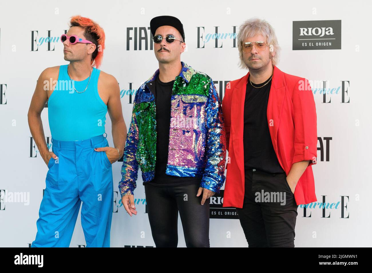 (L-R) Oscar Ferrer, Aaron Saez, Vicente Illescas attend Elle Gourmet ...