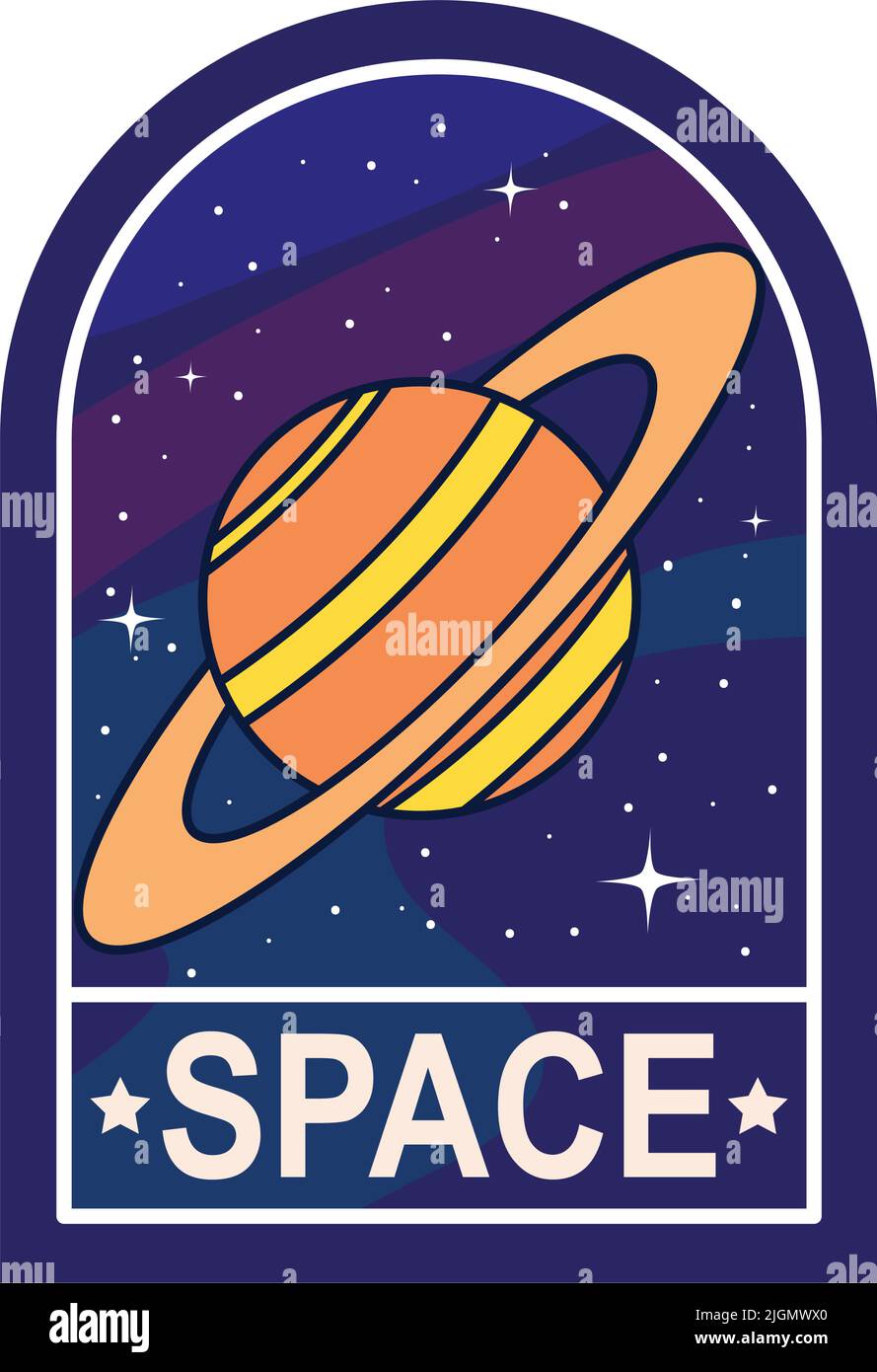 space badge illustration Stock Vector Image & Art - Alamy