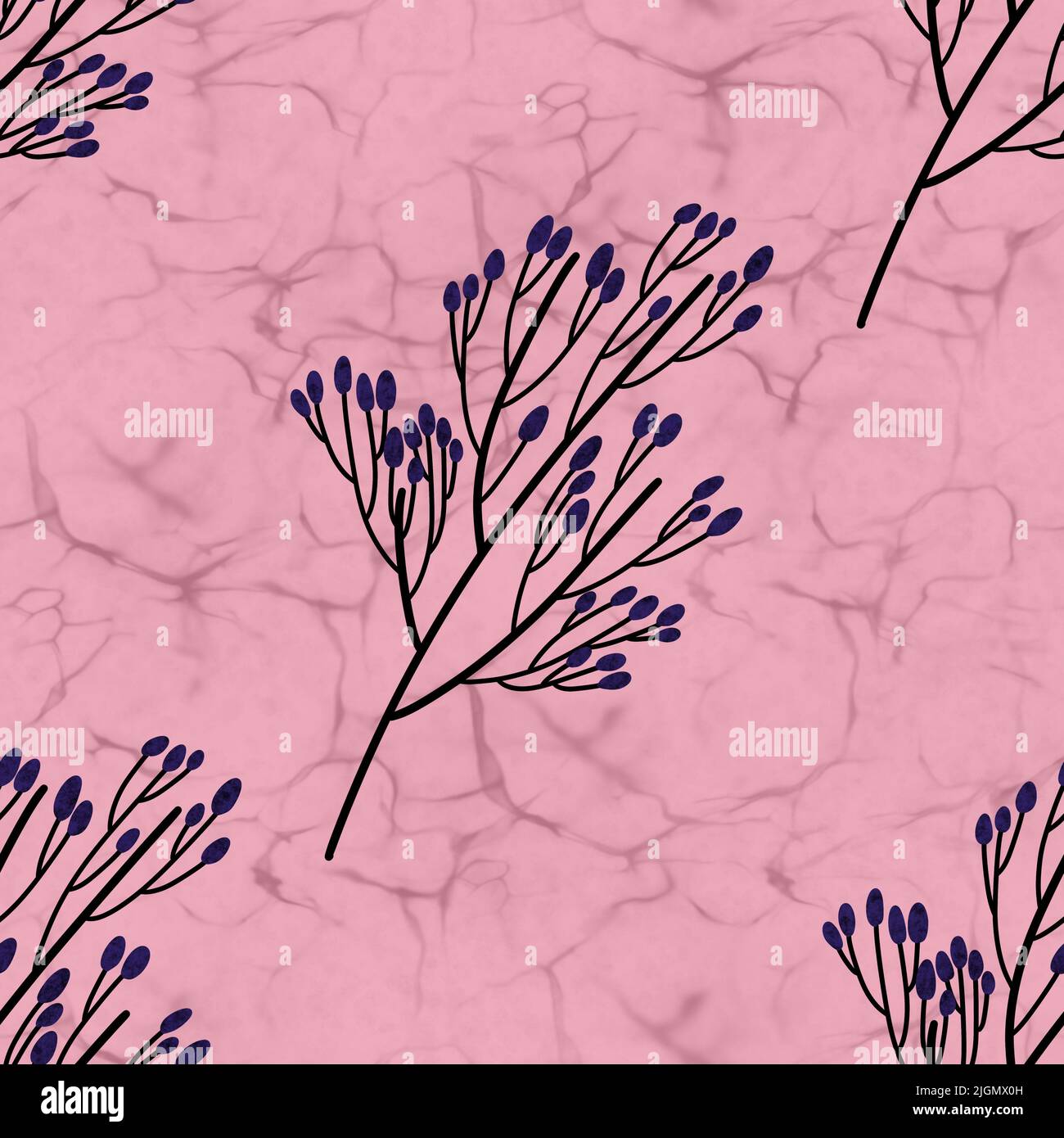 Simple branches seamless floral berries pattern for wrapping paper and ...