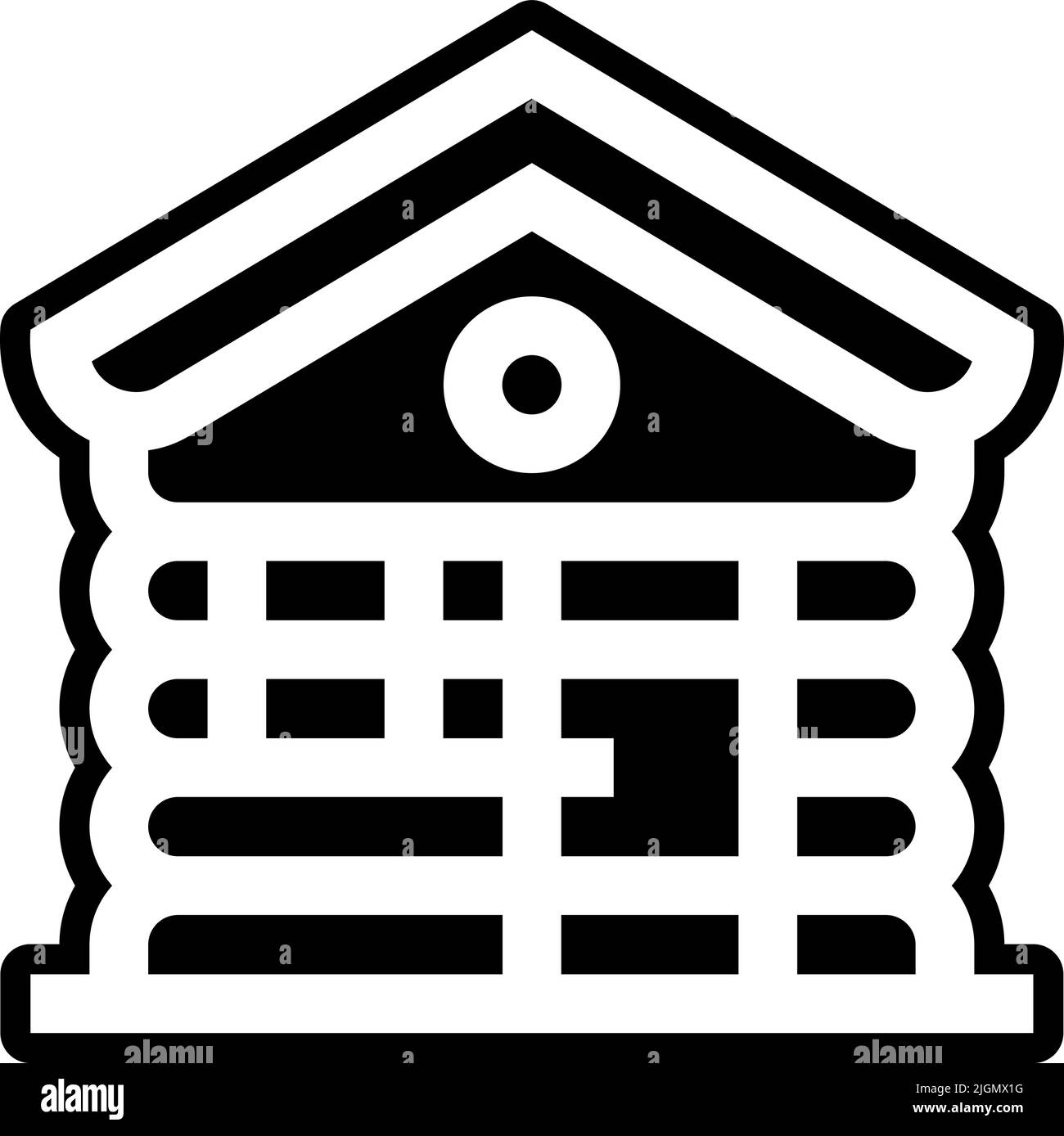Wildlife wood cabin icon Stock Vector Image & Art - Alamy