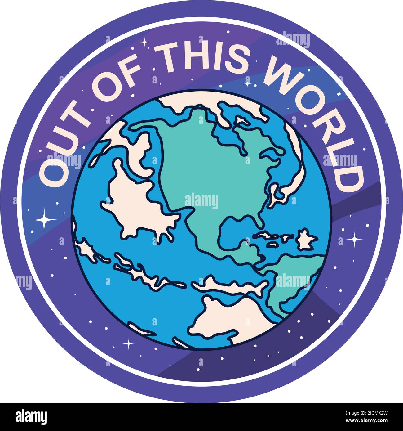 cosmos badge design Stock Vector Image & Art - Alamy