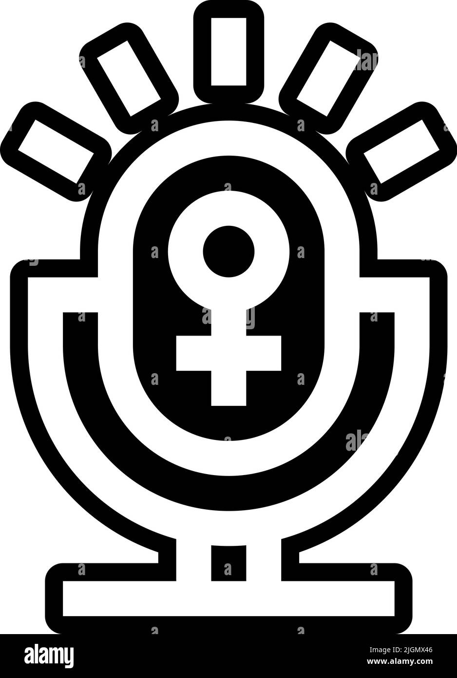 Womens day microphone icon Stock Vector Image & Art - Alamy