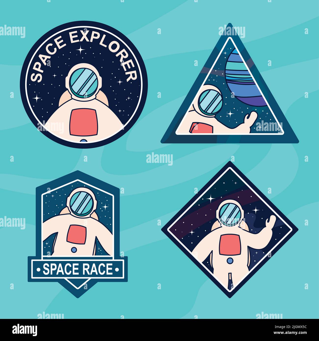 four space badges Stock Vector Image & Art - Alamy