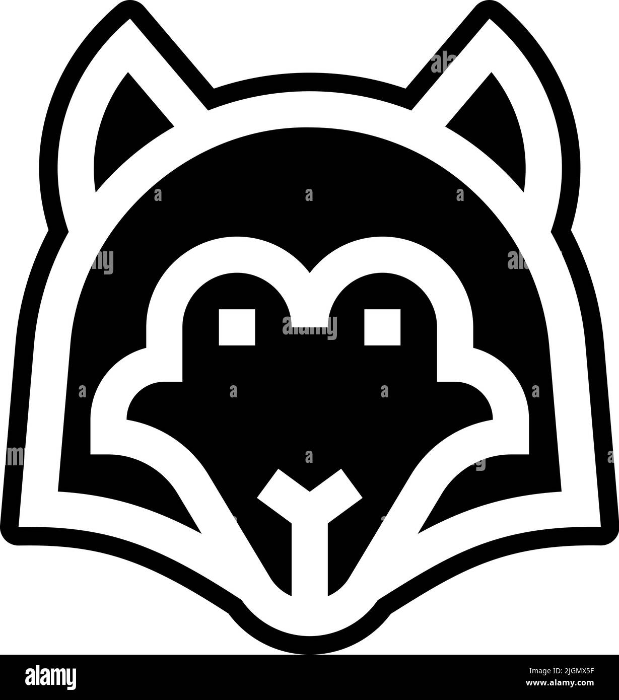 Wildlife wolf icon Stock Vector Image & Art - Alamy