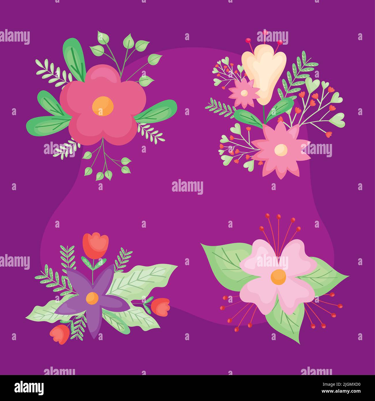 four plants items Stock Vector Image & Art - Alamy