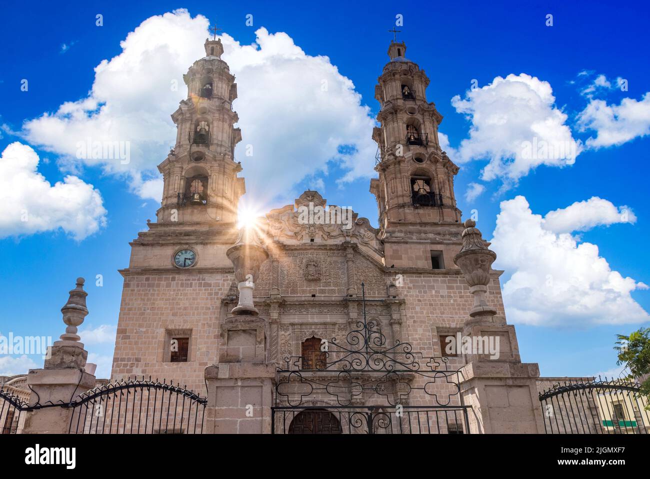 Mexico, Aguascalientes Cathedral Basilica in historic colonial center ...
