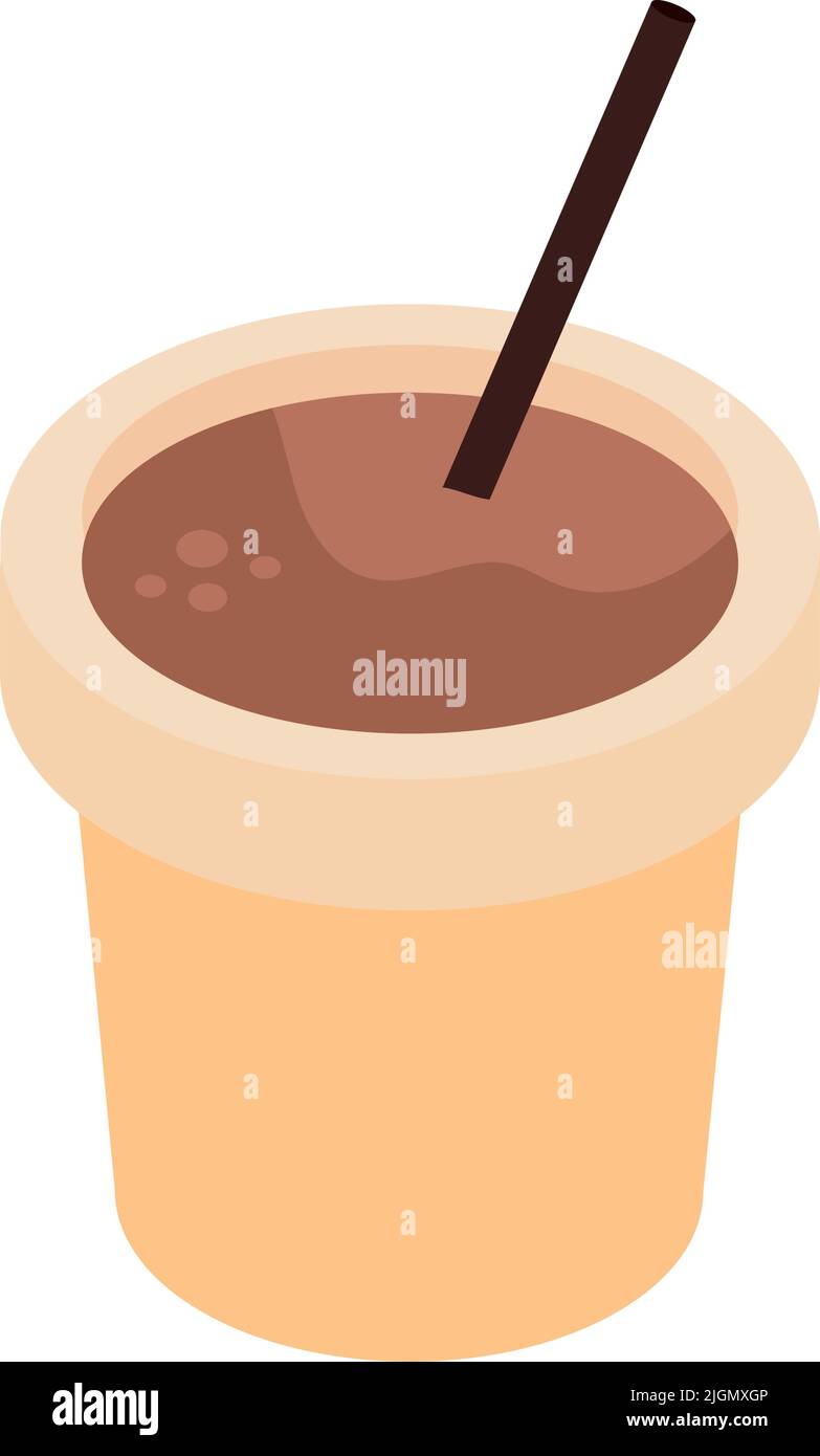 coffee cup with straw Stock Vector Image & Art - Alamy