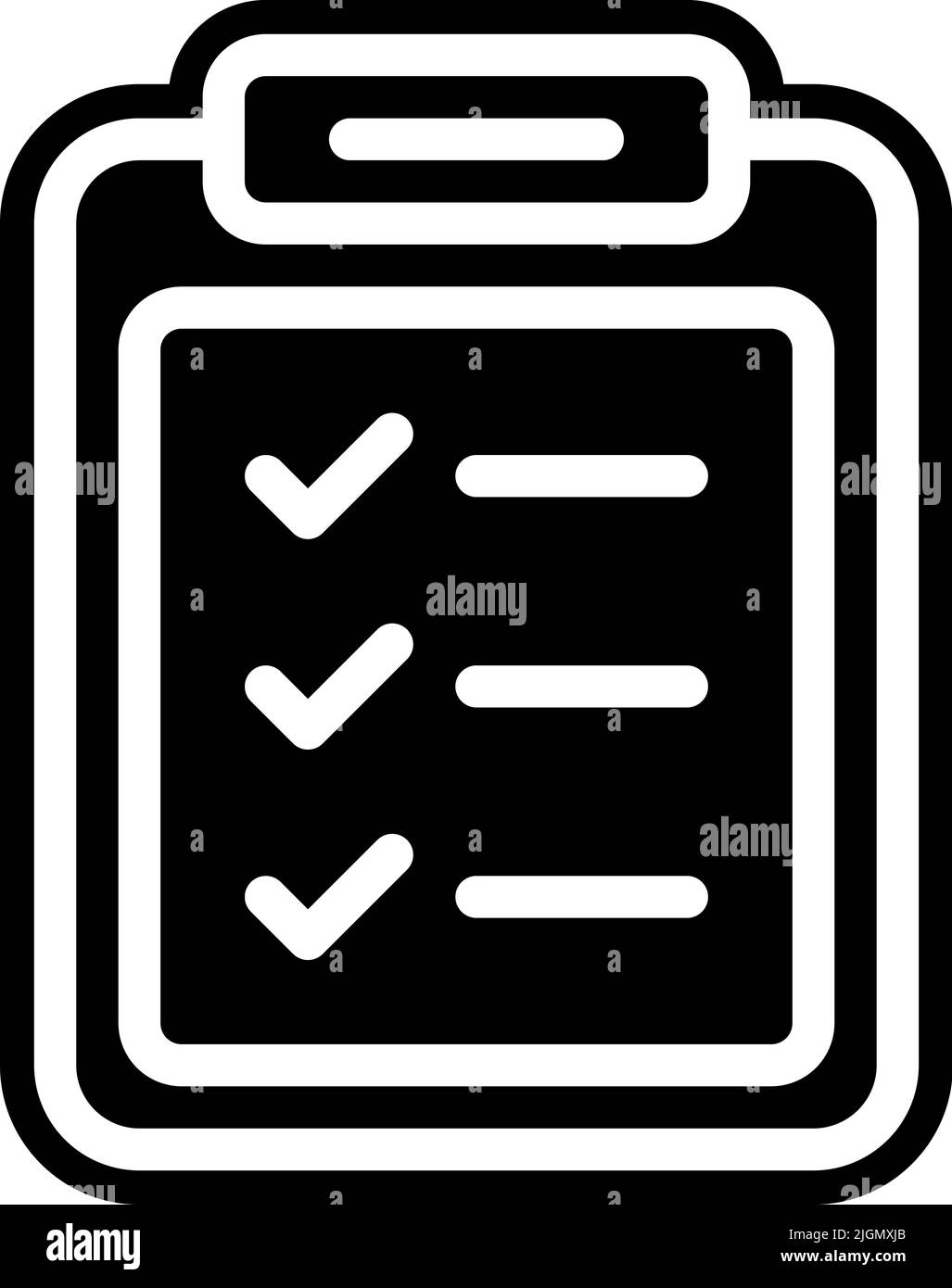 Work checklist icon outline Black and White Stock Photos & Images - Alamy