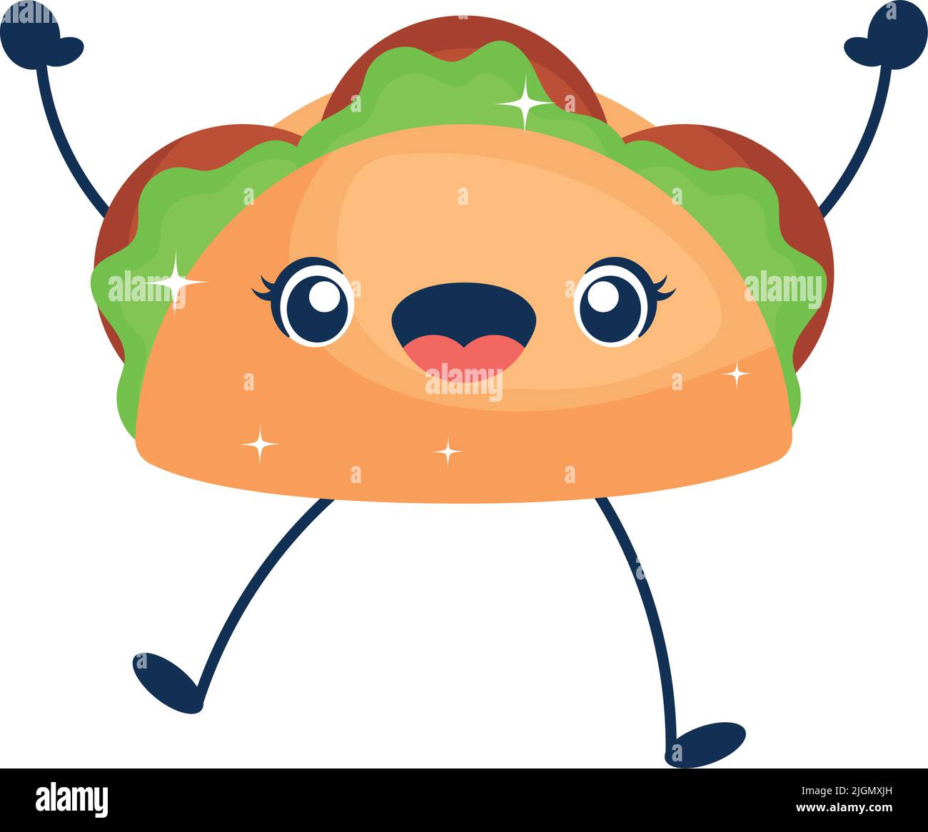 kawaii taco illustration Stock Vector Image & Art - Alamy