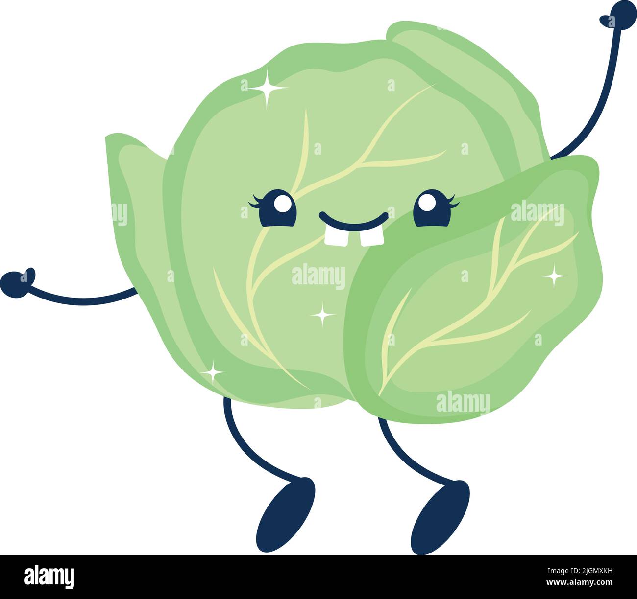 kawaii lettuce illustration Stock Vector Image & Art - Alamy