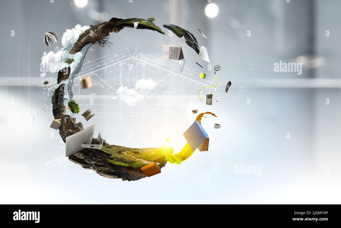 Technology and eco friendly business Stock Photo - Alamy