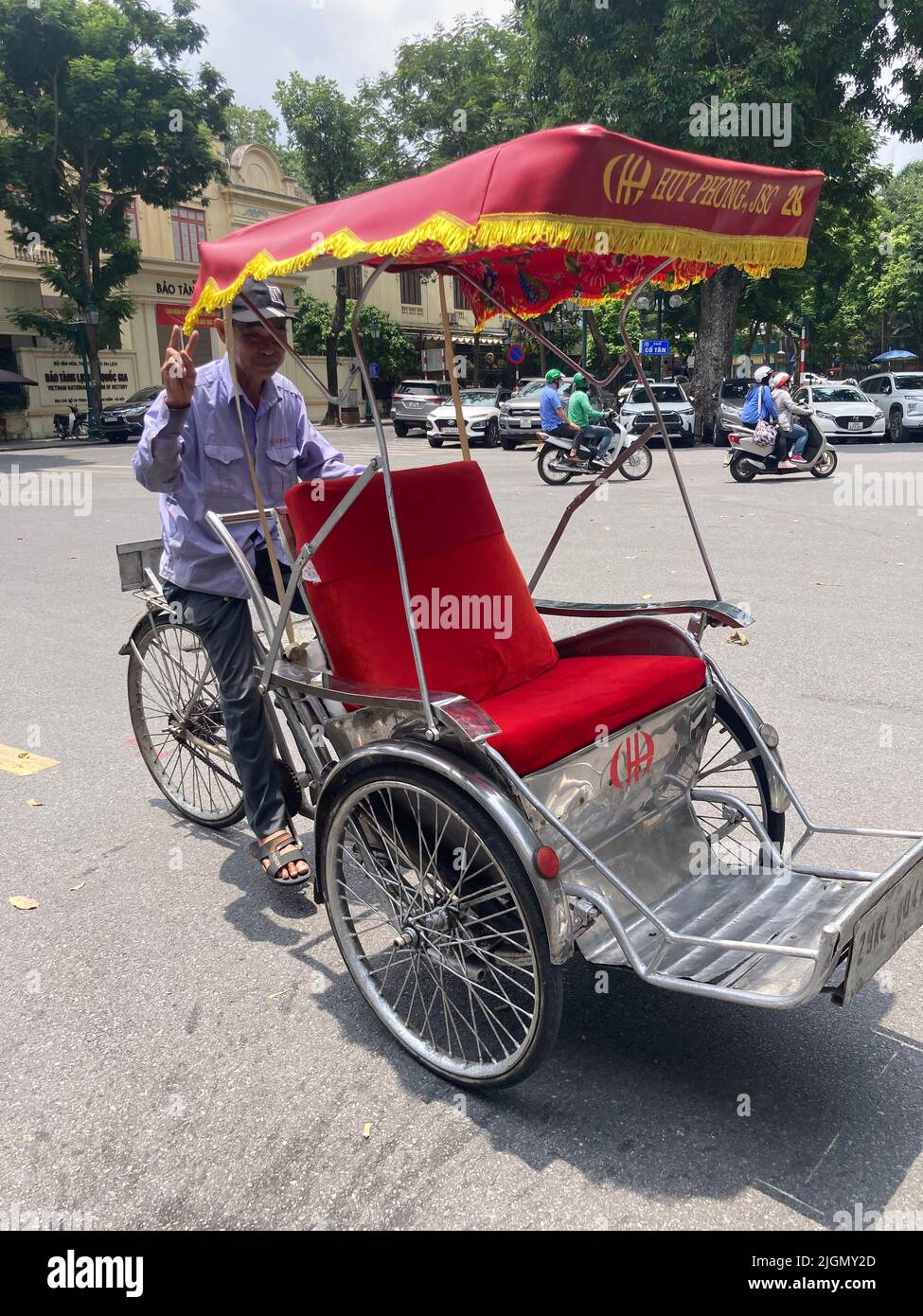 Hanoi, Vietnam. 19th June, 2022. Tran Viet Dac, who has been driving ...