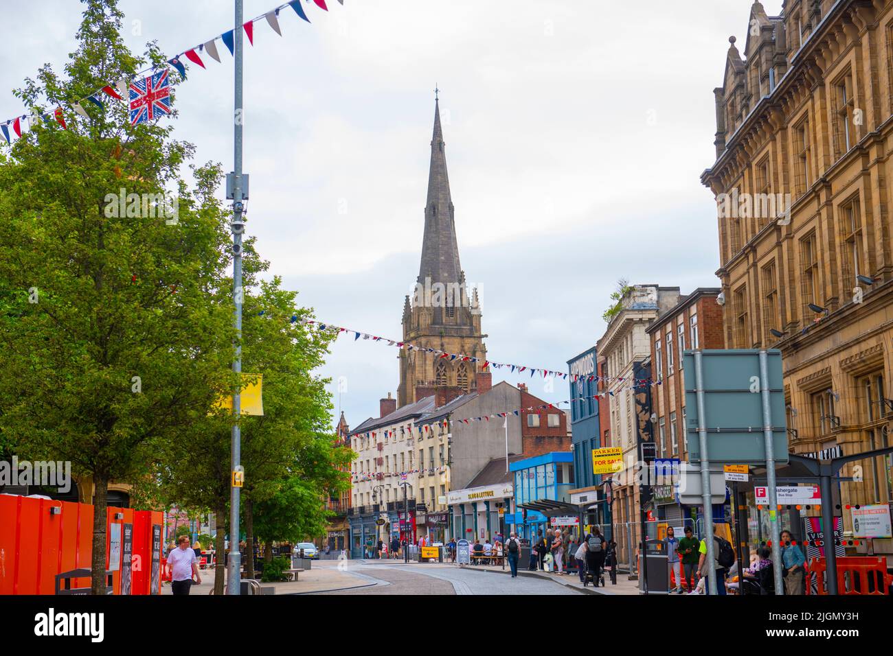 Historic building on Church Street and Preston Minster church in ...