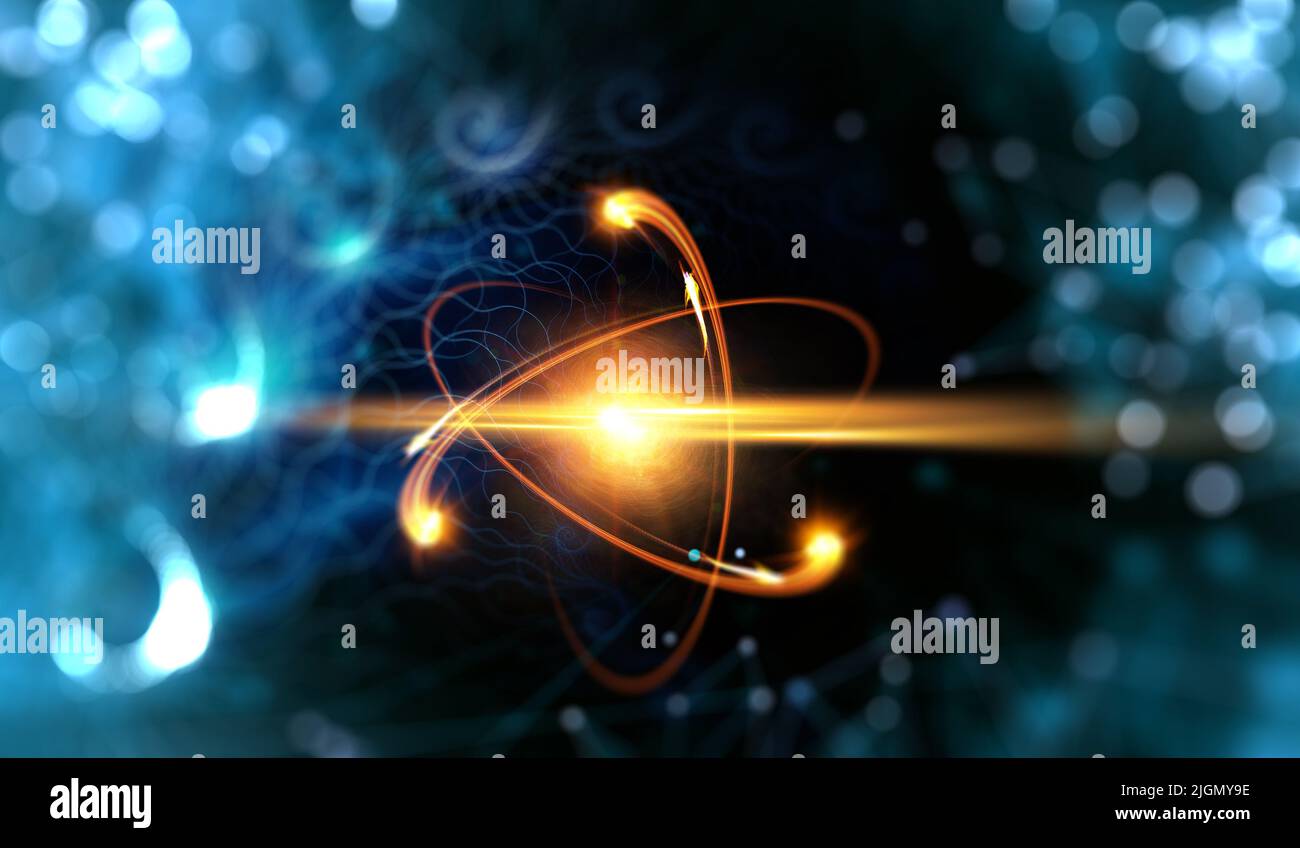 Nanotechnology, Molecule model image . Mixed media Stock Photo - Alamy