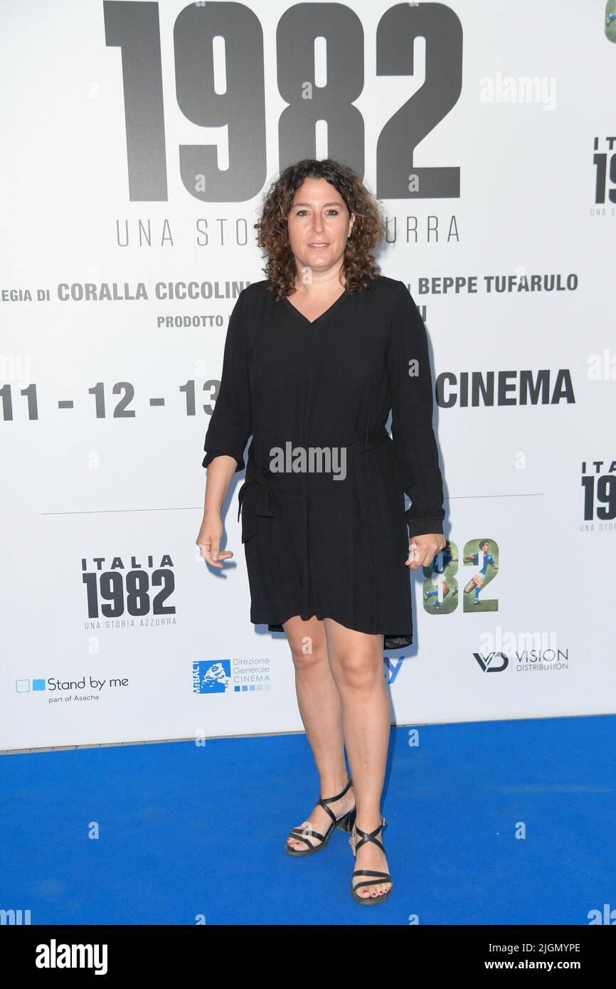 Coralla Ciccolini attends the blu carpet of the movie Italia 1982 Una ...