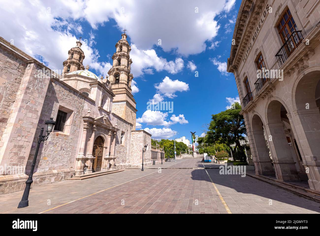 Mexico, Aguascalientes Cathedral Basilica in historic colonial center ...