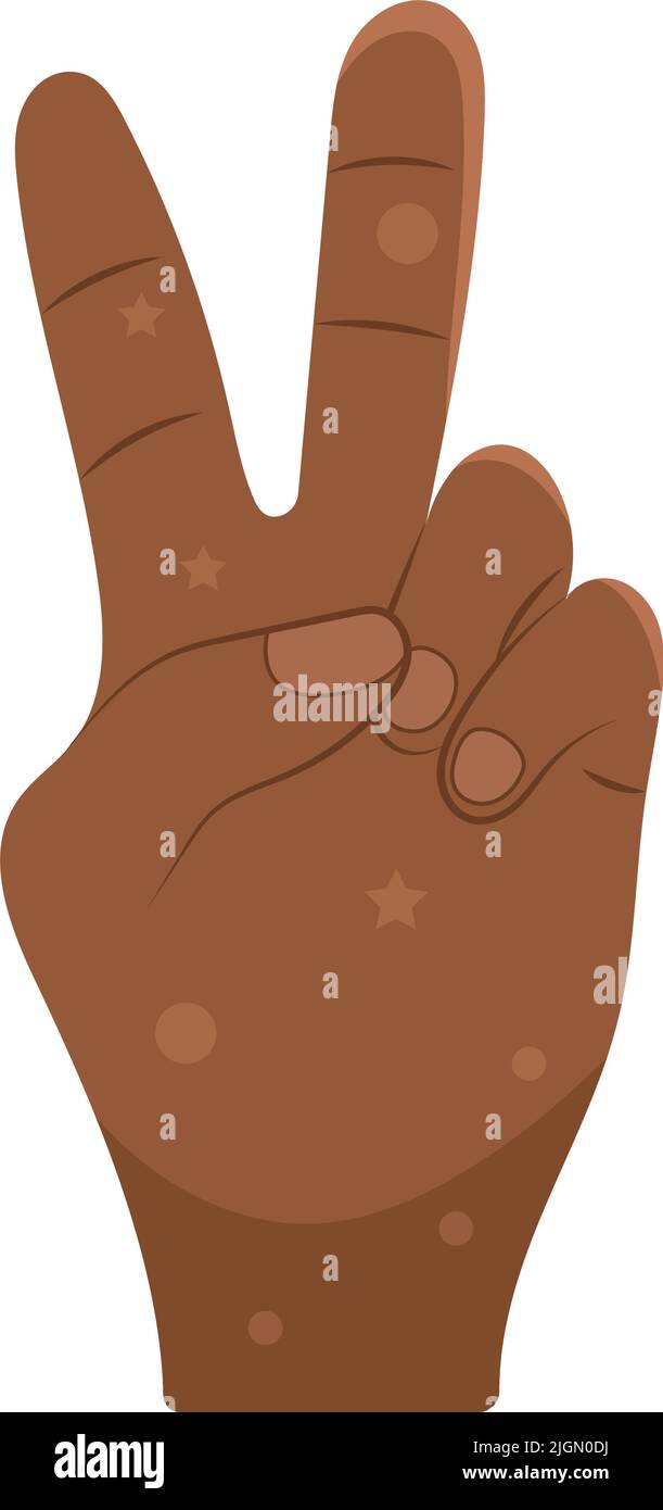 hand with peace symbol gesture Stock Vector Image & Art - Alamy