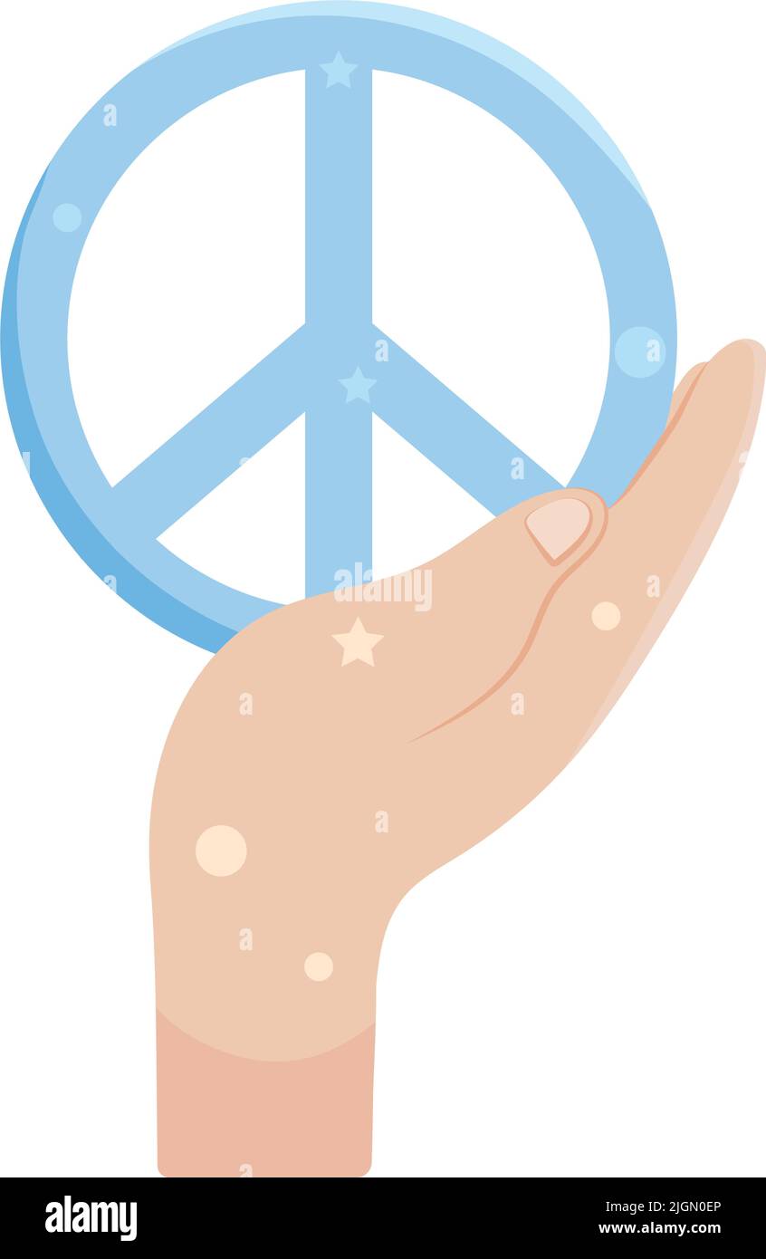hand with peace symbol Stock Vector Image & Art - Alamy