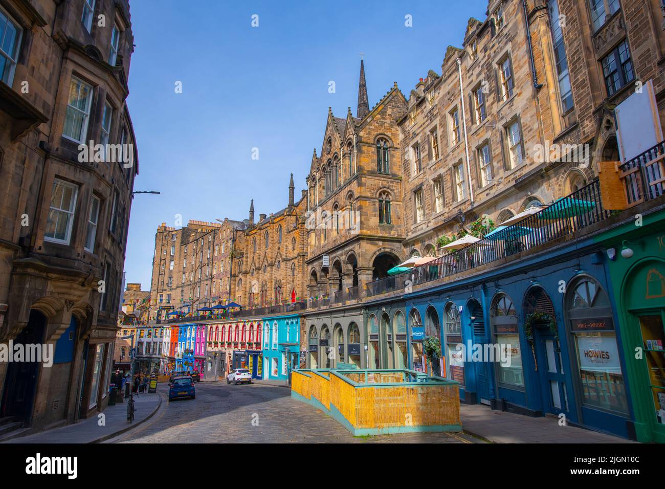 Historic commercial building on Victoria Street near Royal Mile in Old ...