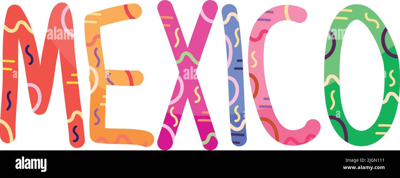 Mexico word design Stock Vector Image & Art - Alamy