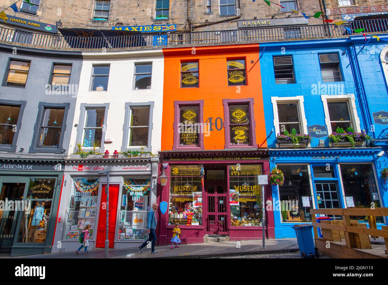 Historic commercial building on Victoria Street near Royal Mile in Old ...