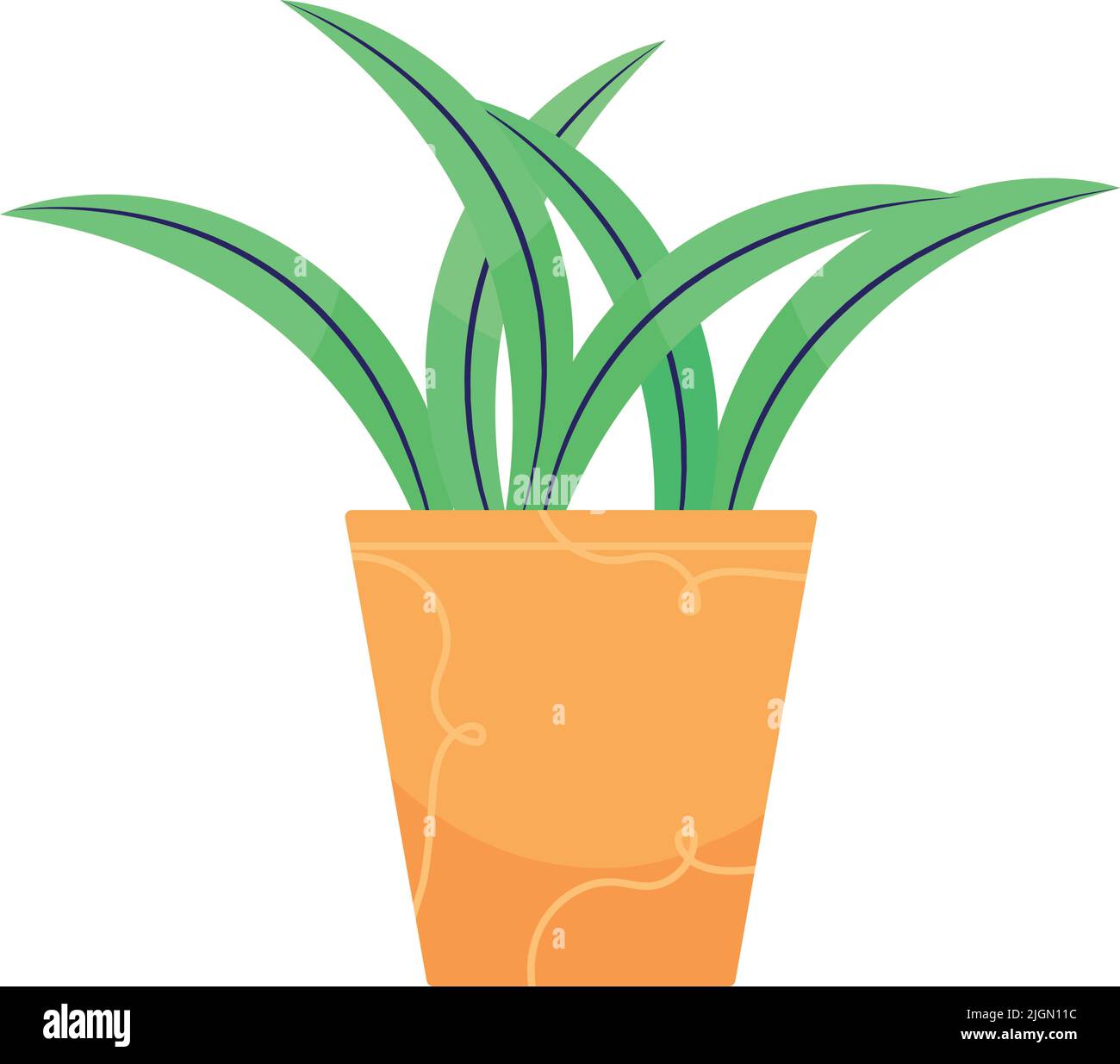 plant in orange pot Stock Vector Image & Art - Alamy