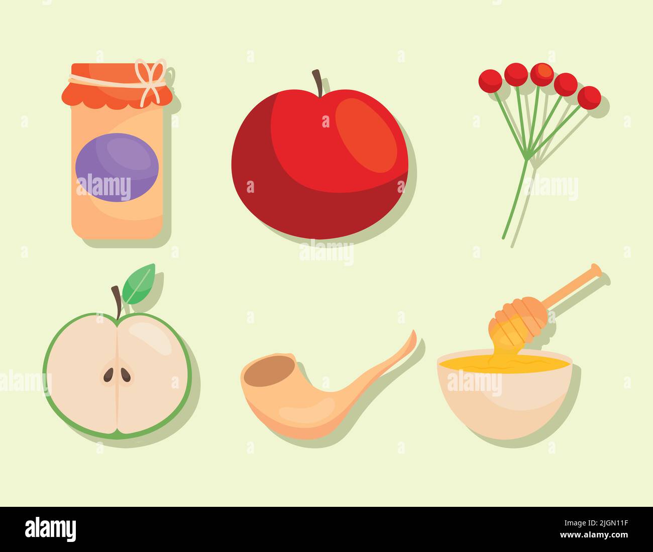 rosh hashanah icon collection Stock Vector Image & Art - Alamy