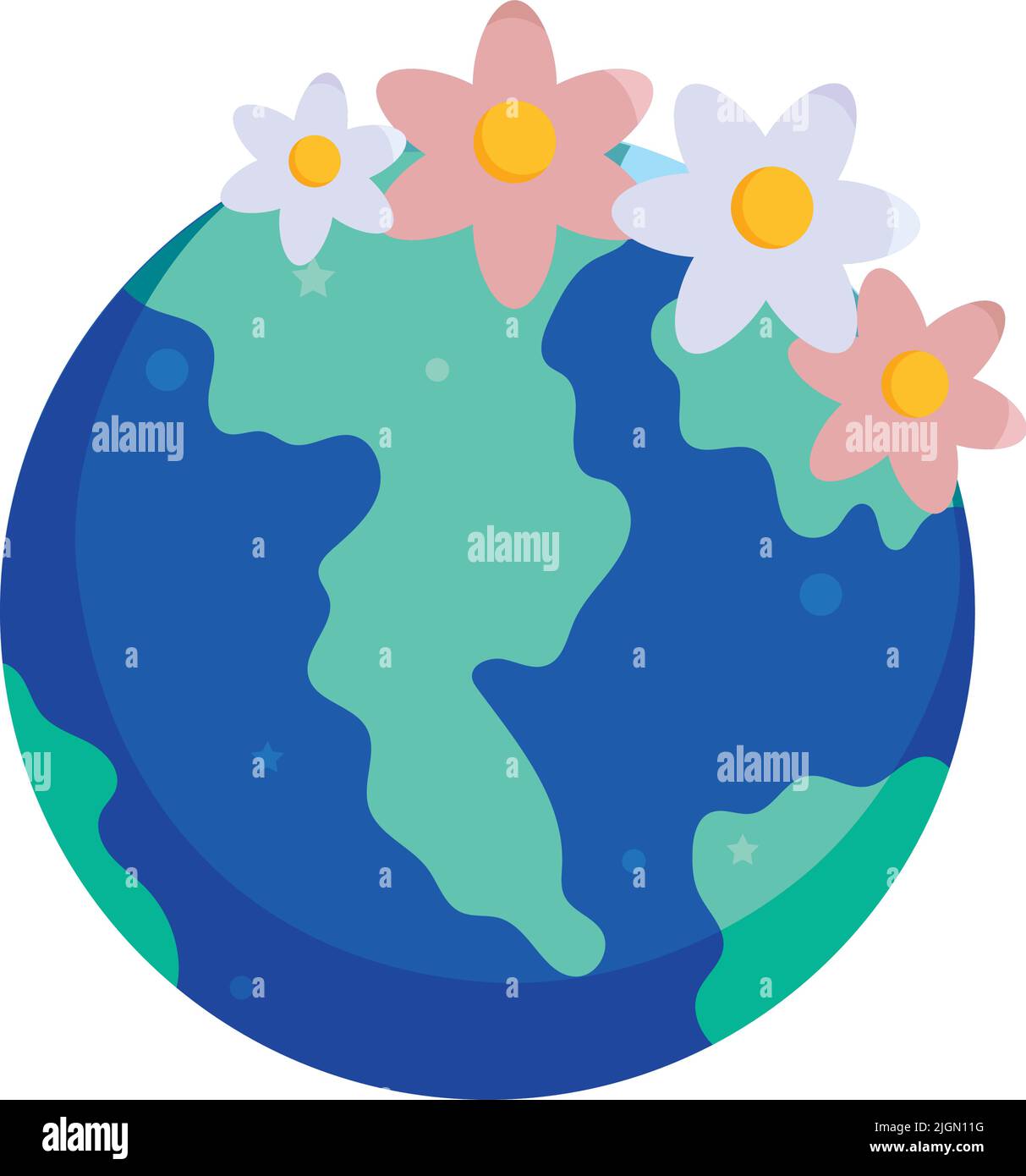 floral earth planet Stock Vector Image & Art - Alamy