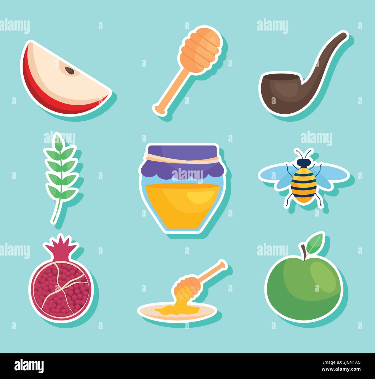 Happy rosh hashanah fruits hi-res stock photography and images - Alamy