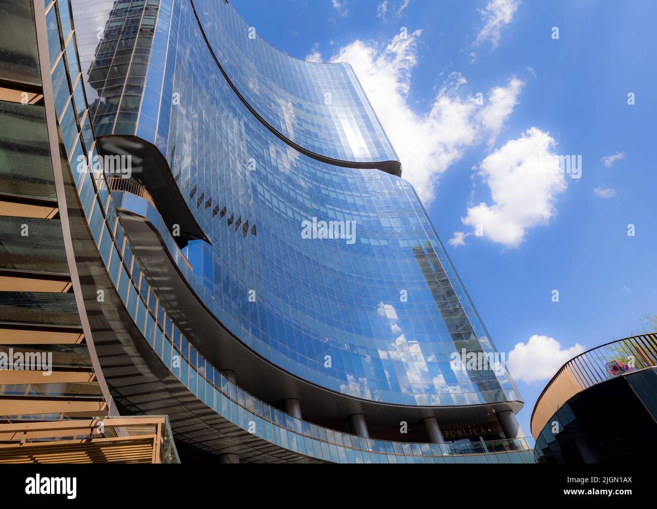 Mexico, Zapopan modern financial center and shopping mall near ...