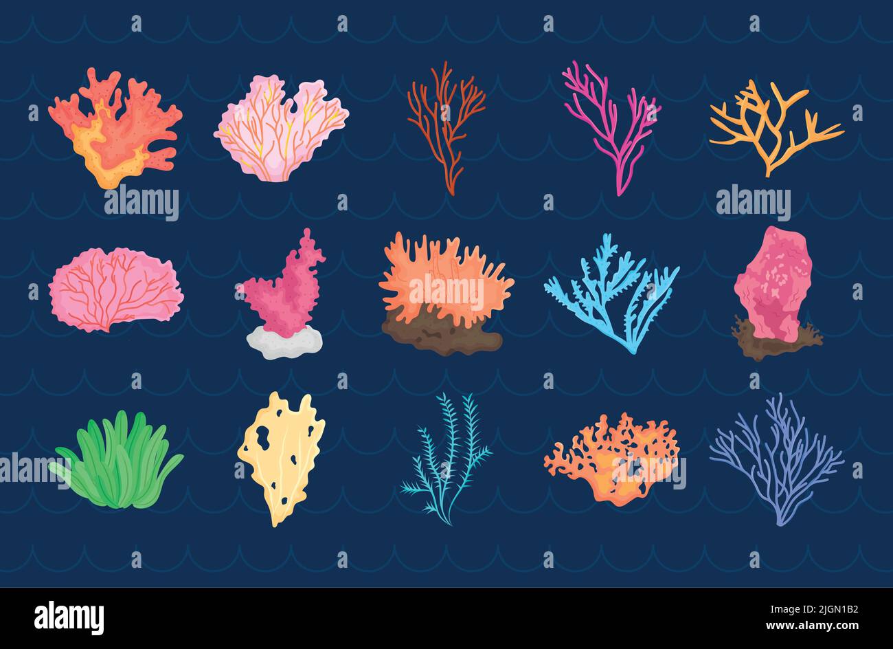 coral icon set Stock Vector Image & Art - Alamy