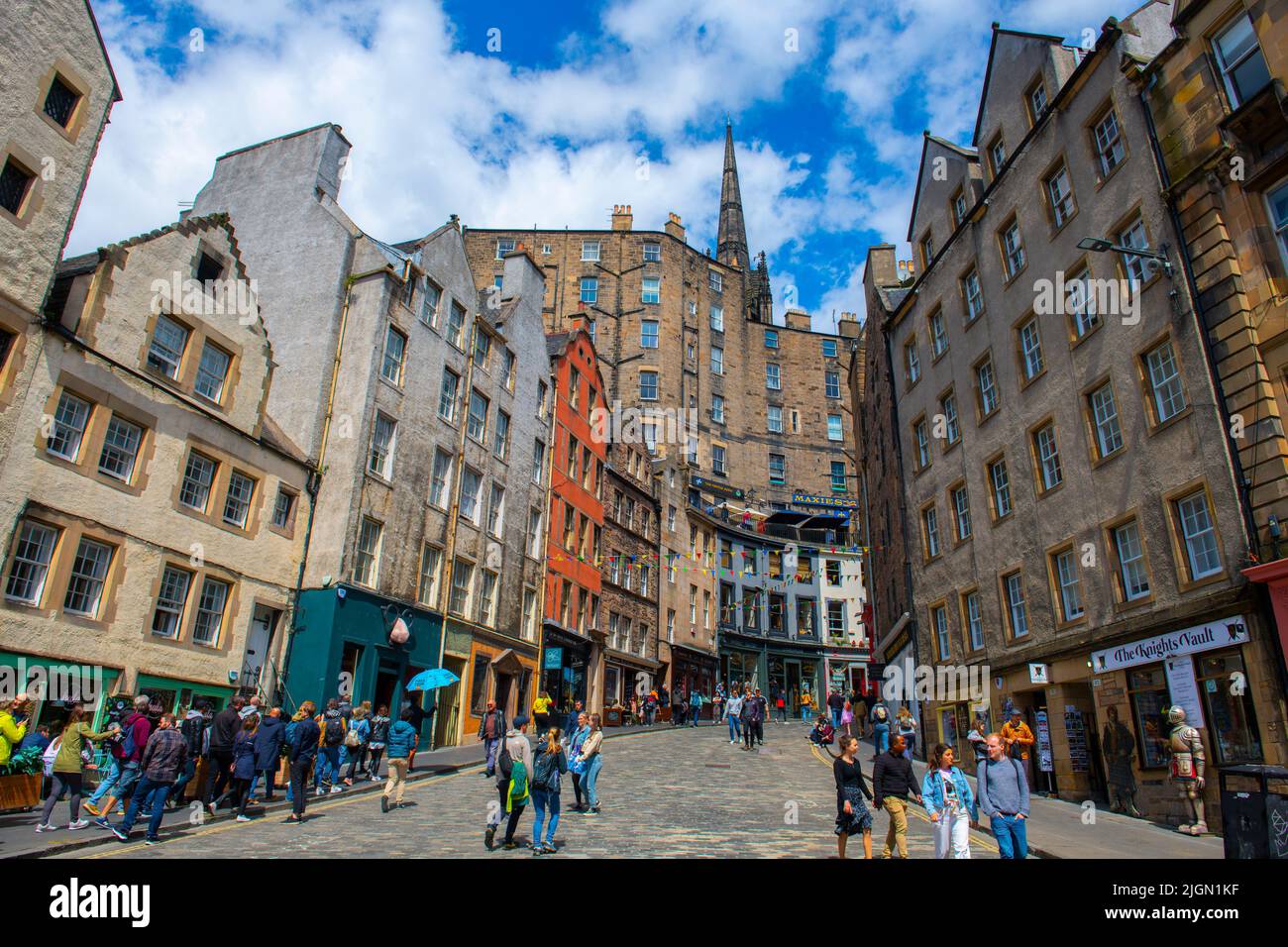 Historic commercial building on Victoria Street near Royal Mile in Old ...