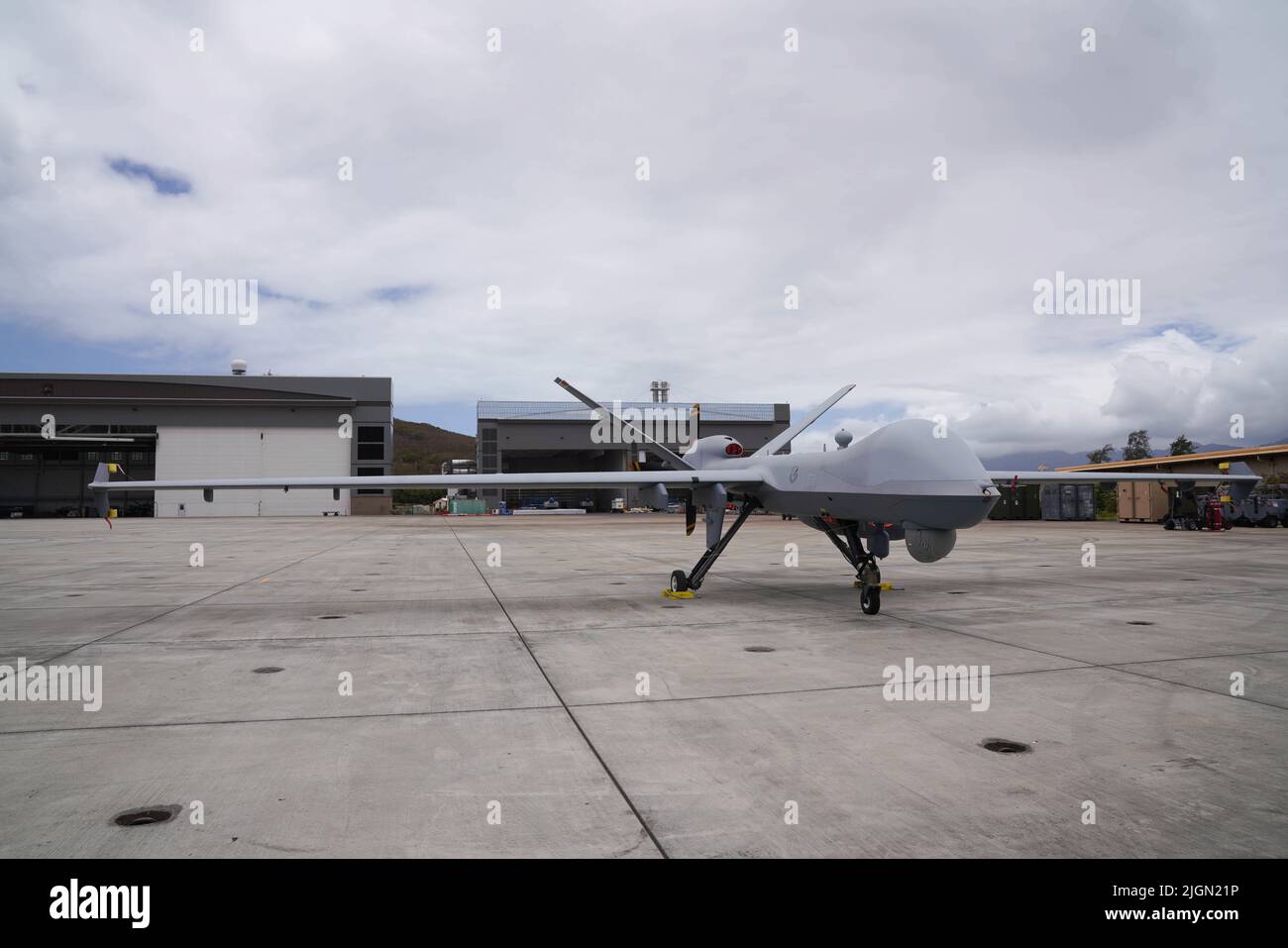 KANEOHE BAY, Hawaii (July 10, 2022) - A U.S. Air Force MQ-9A Reaper ...