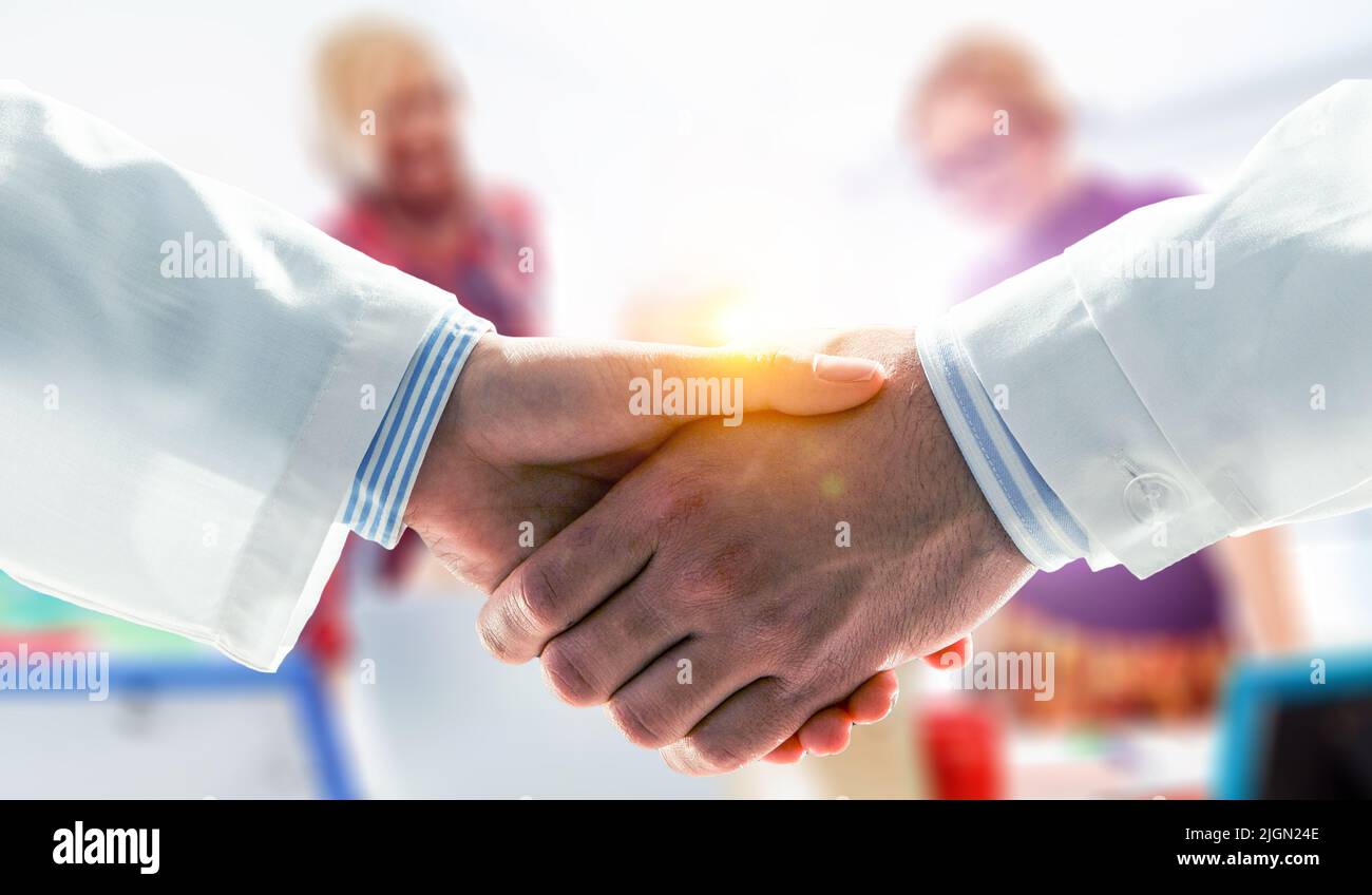 Partnership concept. Image of handshake Stock Photo - Alamy