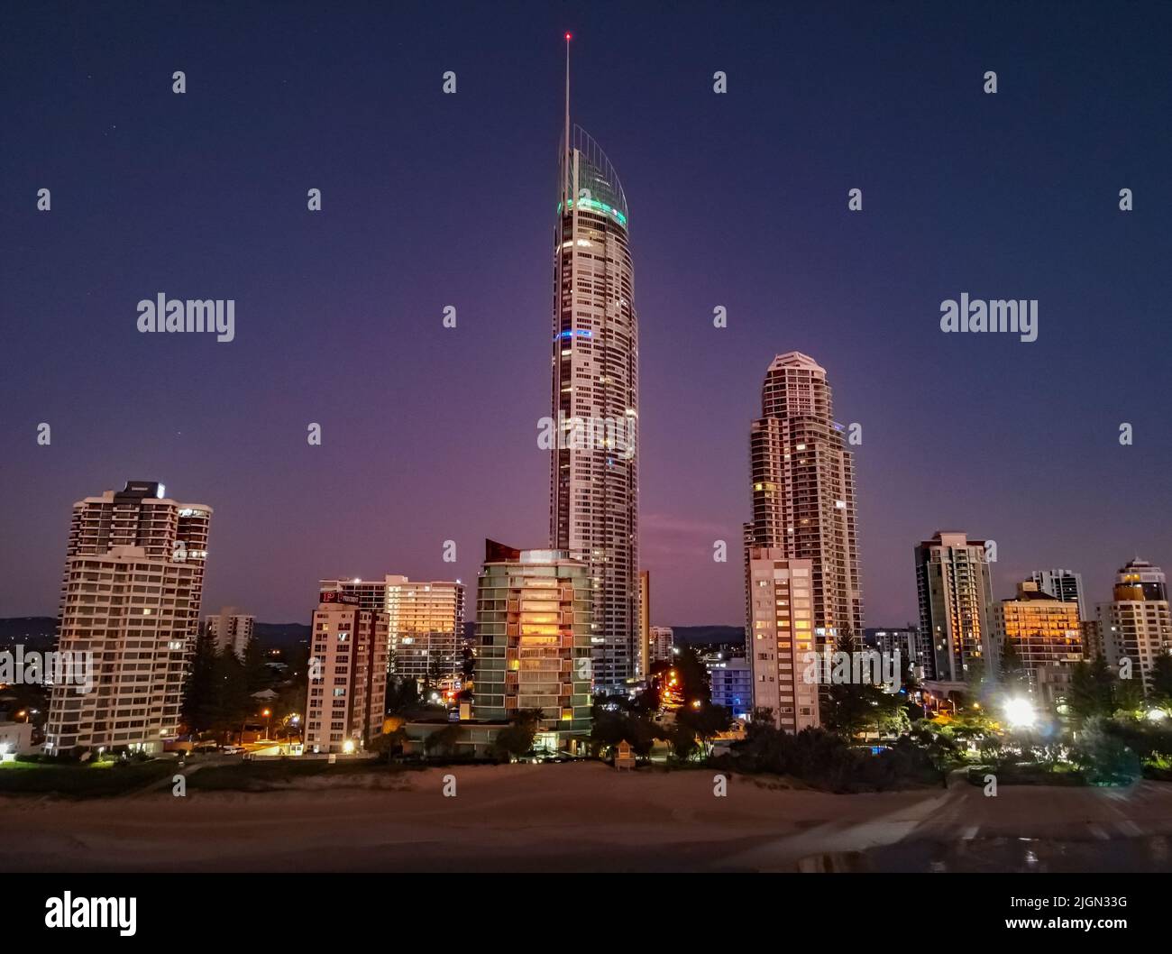 An aerial photography of Q1 Tower (The Second Tallest Building in the ...