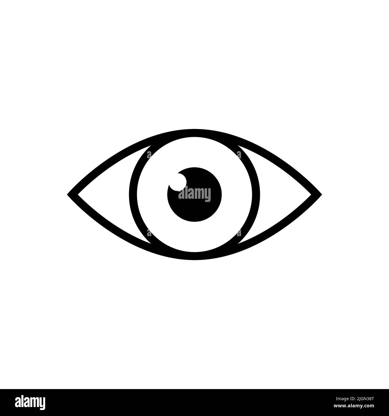 Eye icon vector isolated on white background Stock Vector Image & Art ...